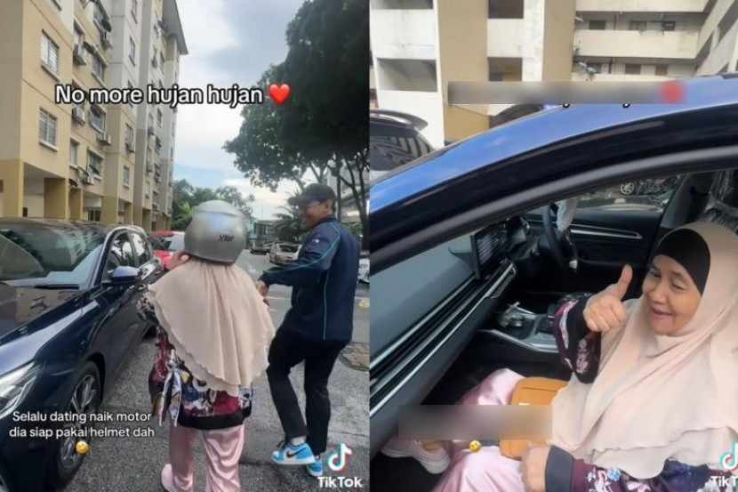 Tak jadi ‘dating’ naik motosikal, ibu senyum lebar nampak Proton S70 kesukaan! Kejutan menjadi ...